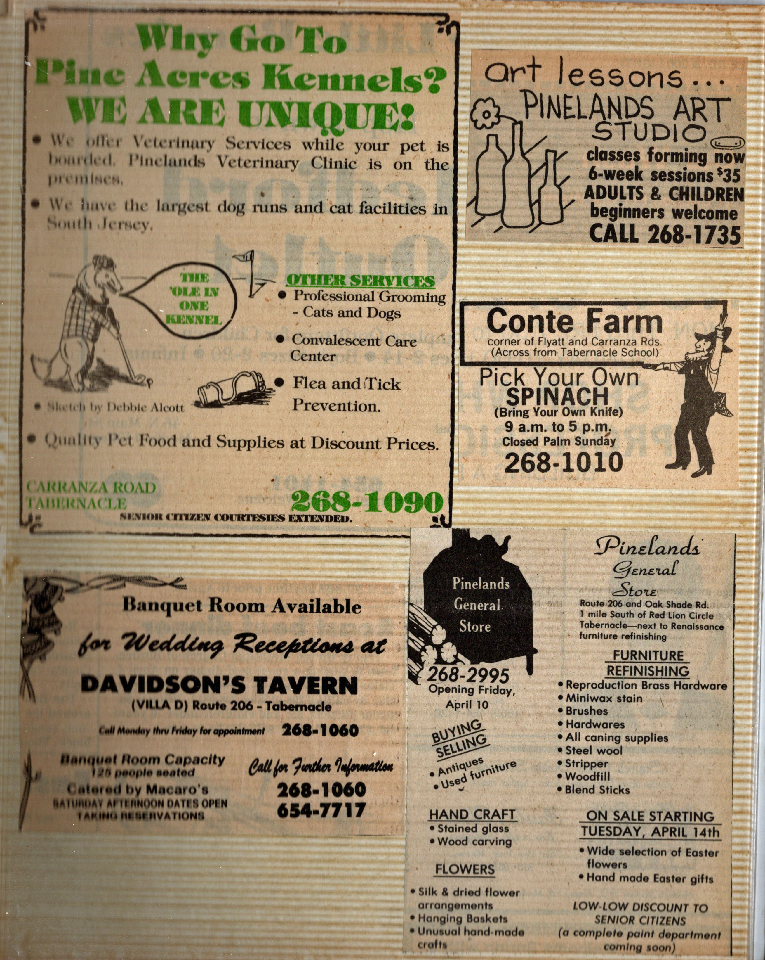 1980 Newspaper Notes – Tabernacle Historical Society
