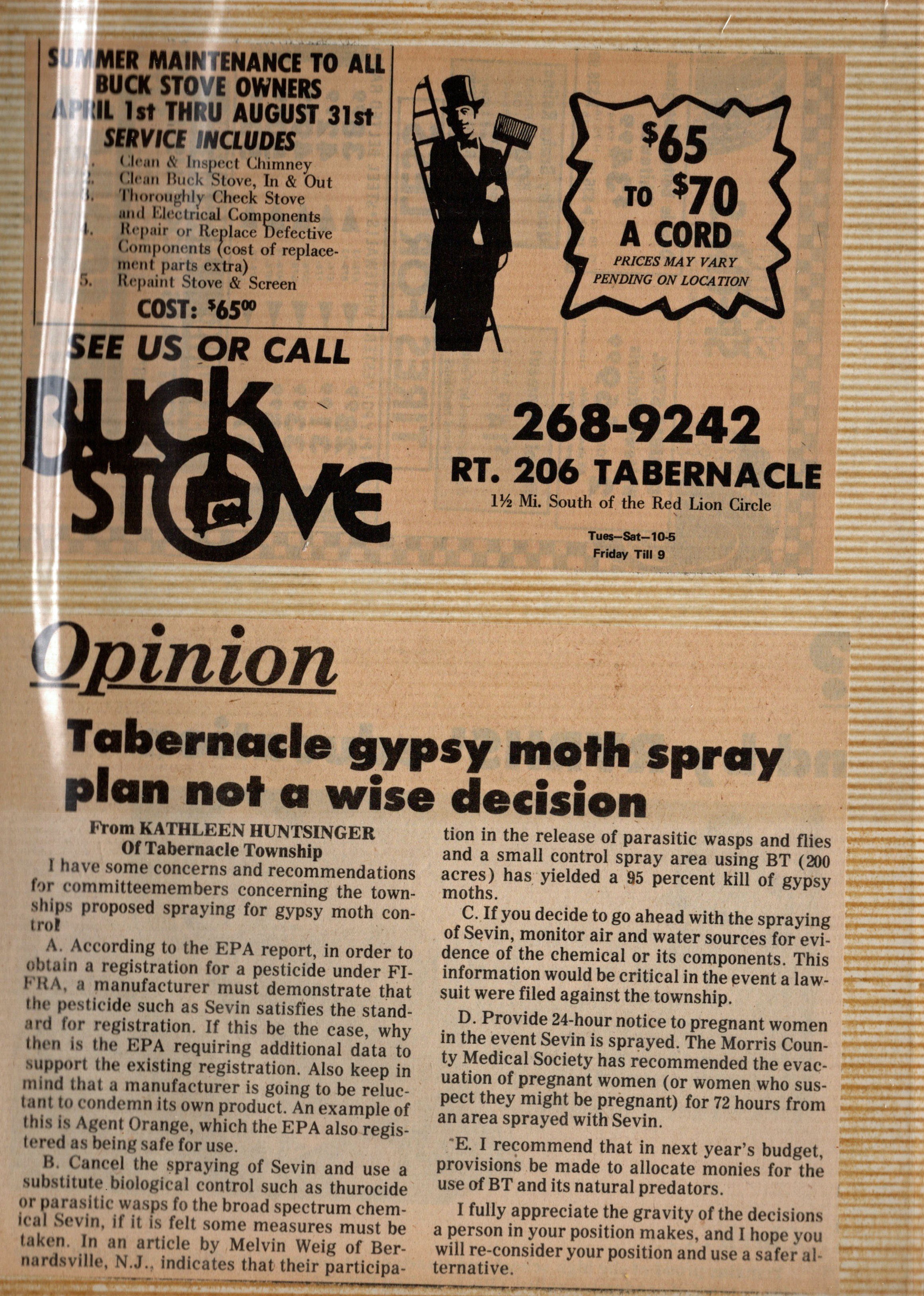 1980 Newspaper Notes – Tabernacle Historical Society