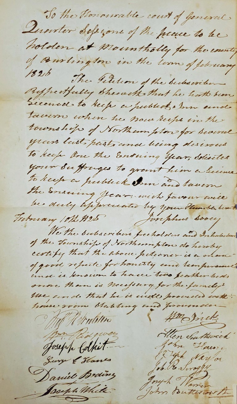 Sooy Place Tavern (aka Pine Tavern) – Tabernacle Historical Society